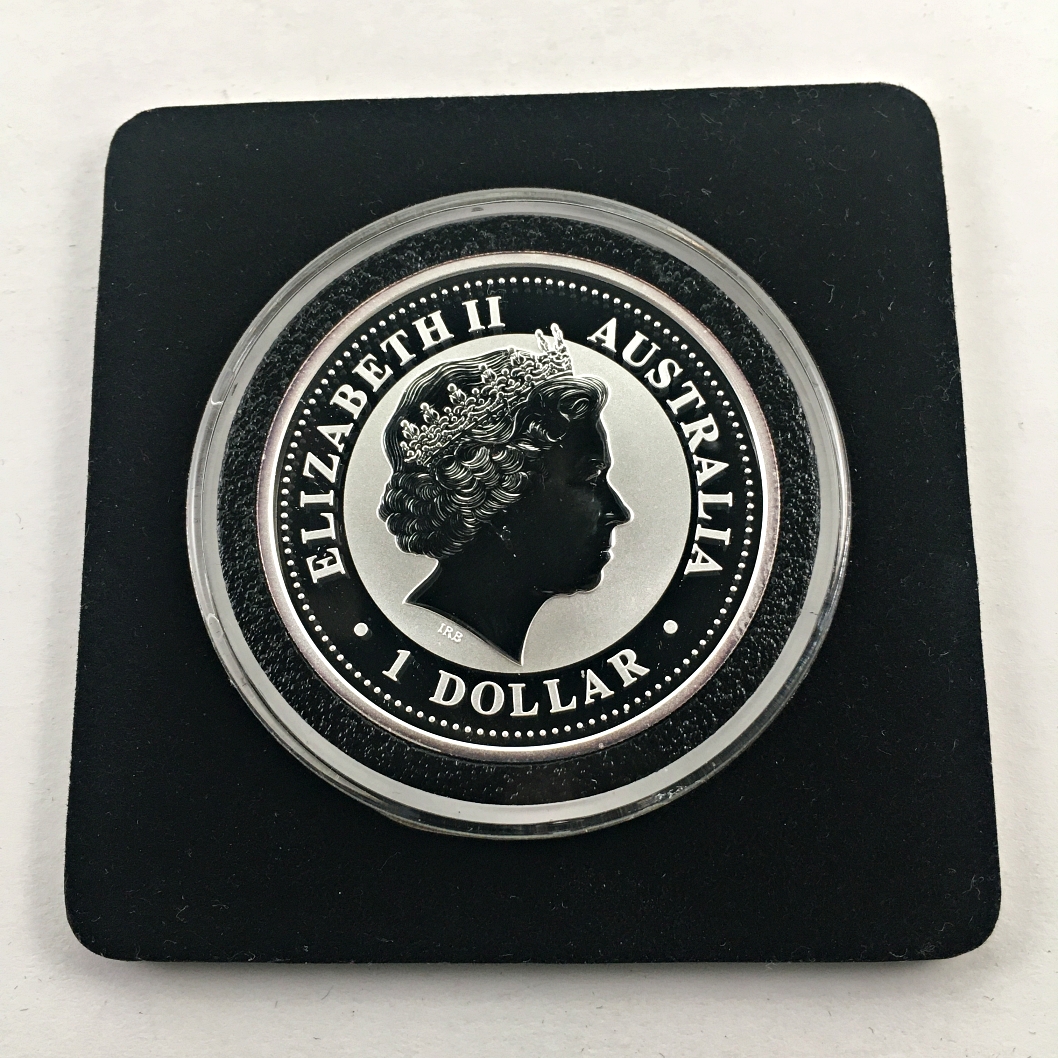 2002 Australia Kookaburra/Colorized American Flag Reverse Proof Silver ...