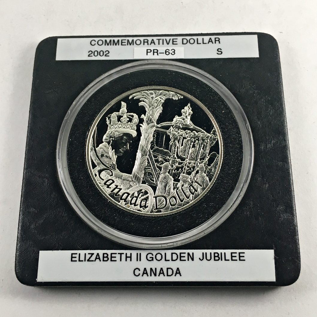 2002 Canada Proof Silver Commemorative Dollar*Elizabeth II Golden ...