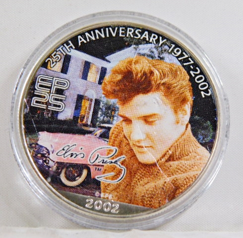 2002 Colorized American Silver Eagle*Commemorative of Elvis Presley's ...