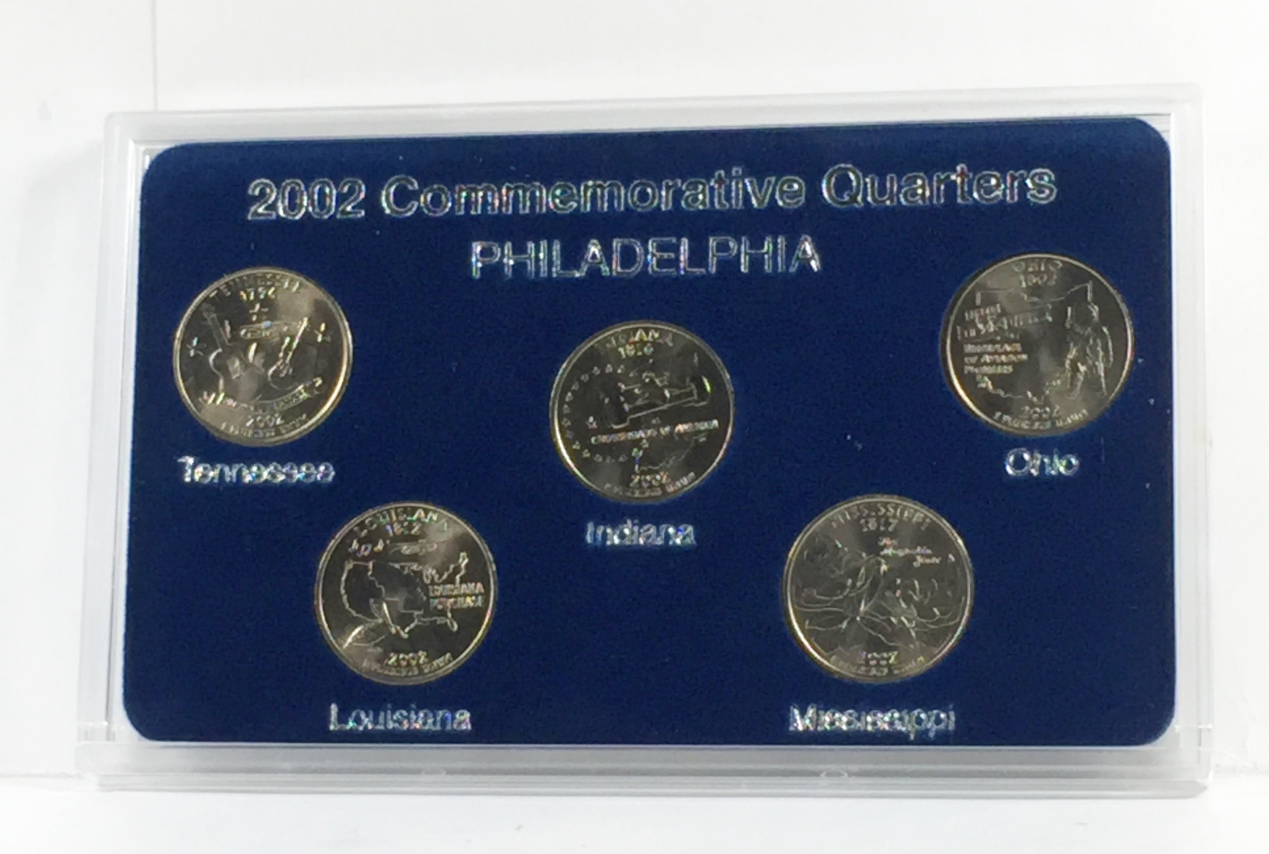 2002 Commemorative State Quarters*Philadelphia Mint*Custom Holder and ...