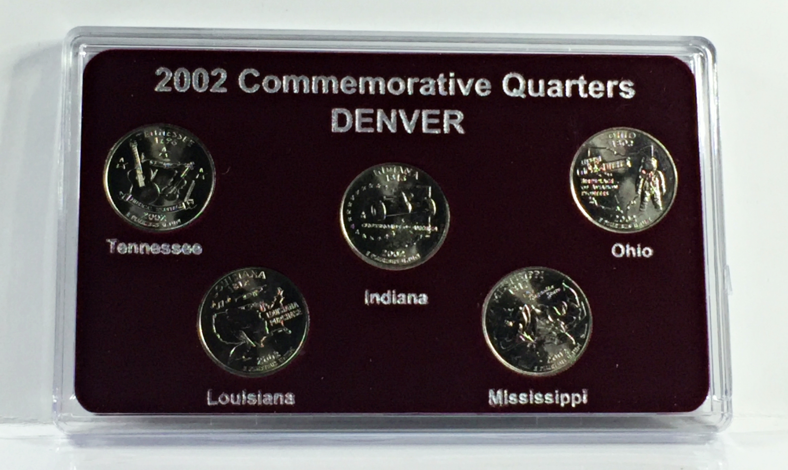 2002 Denver Edition of Commemorative Quarters*In Custom Holder ...
