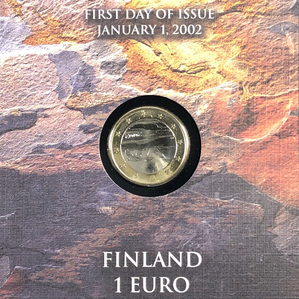 2002 Finland 1 Euro and Commemorative Stamp on First Day of Issue Cover ...