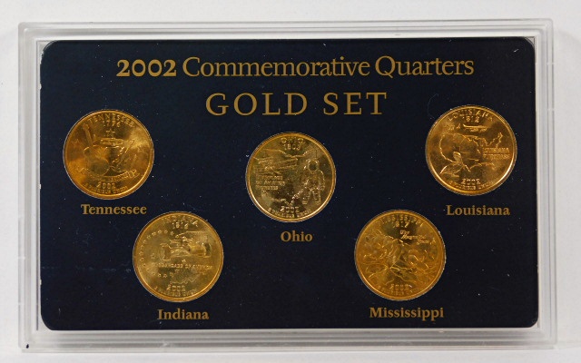 2002 Gold Edition of the 50 States Commemorative Quarters*Five Quarters ...