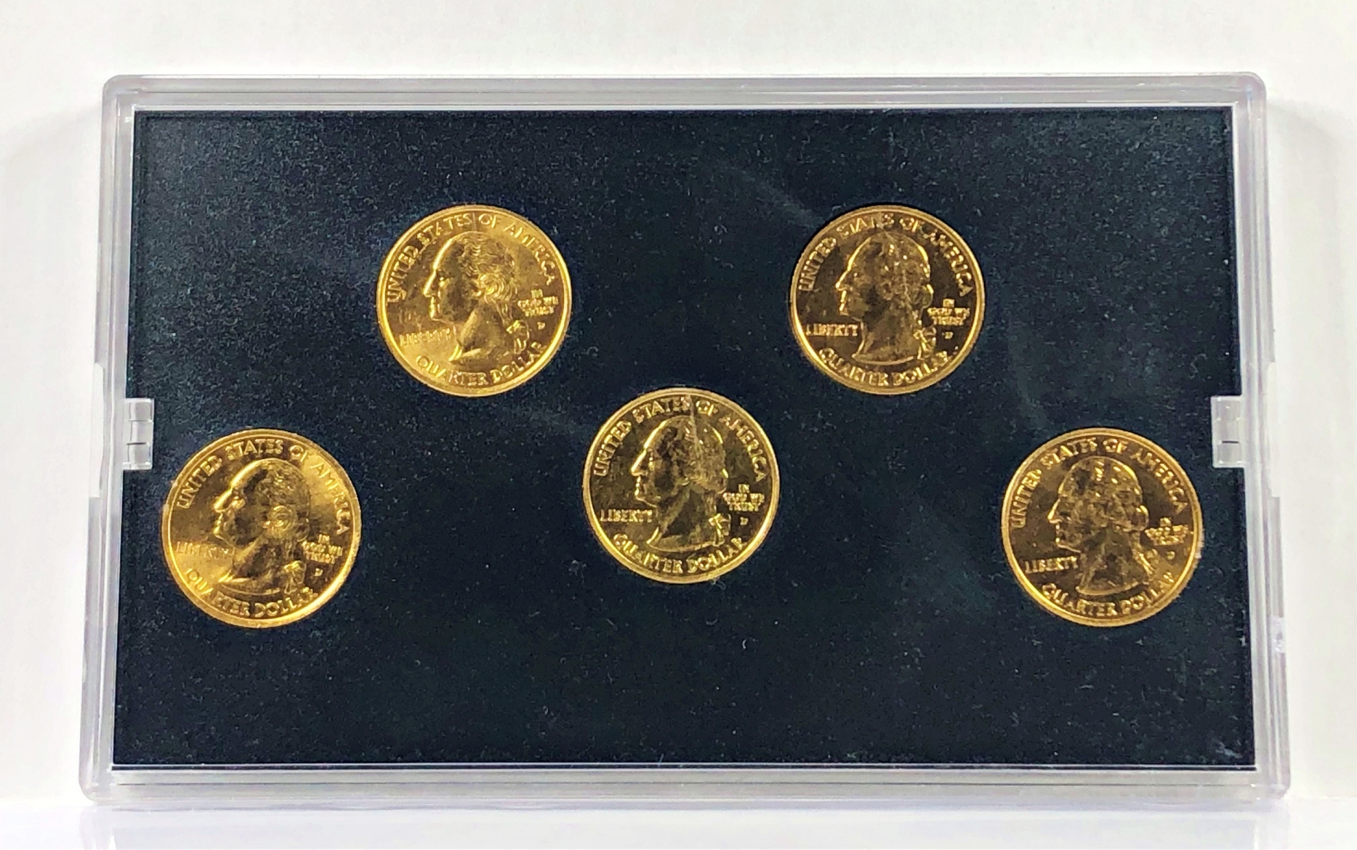 2002 Gold Edition of US Mint Commemorative Quarters*24K Gold Layered*In ...