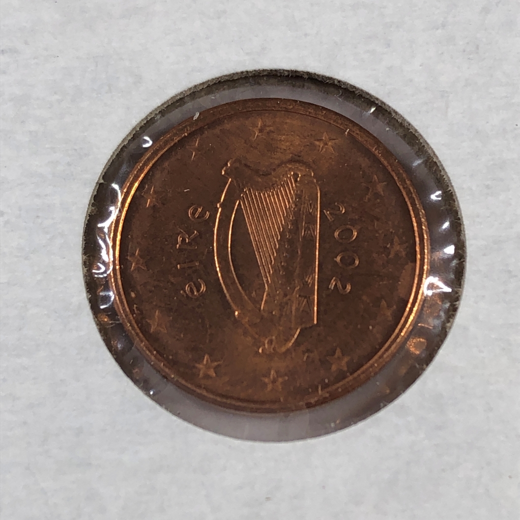 2002 Ireland European Union 1 Cent Euro*High Grade Red | Property Room