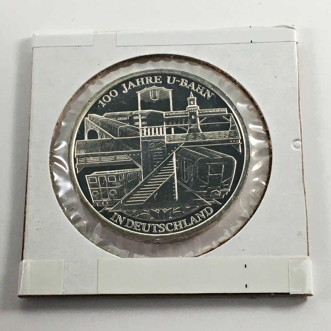 2002D Germany Silver 10 Euros Berlin Subway Centennial Commemorative ...