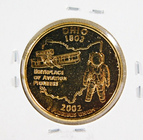 2002-P Ohio Commemorative Quarter Layered 24K Gold | Property Room