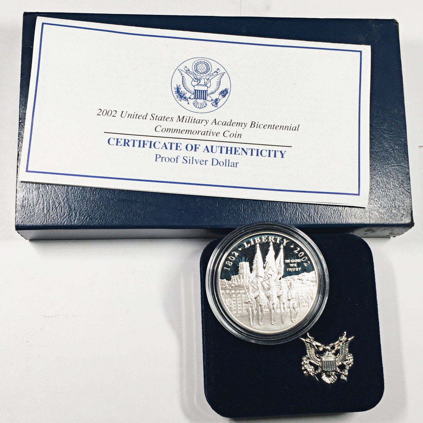 2002-W US Military Academy Bicentennial Commemorative Proof Silver ...
