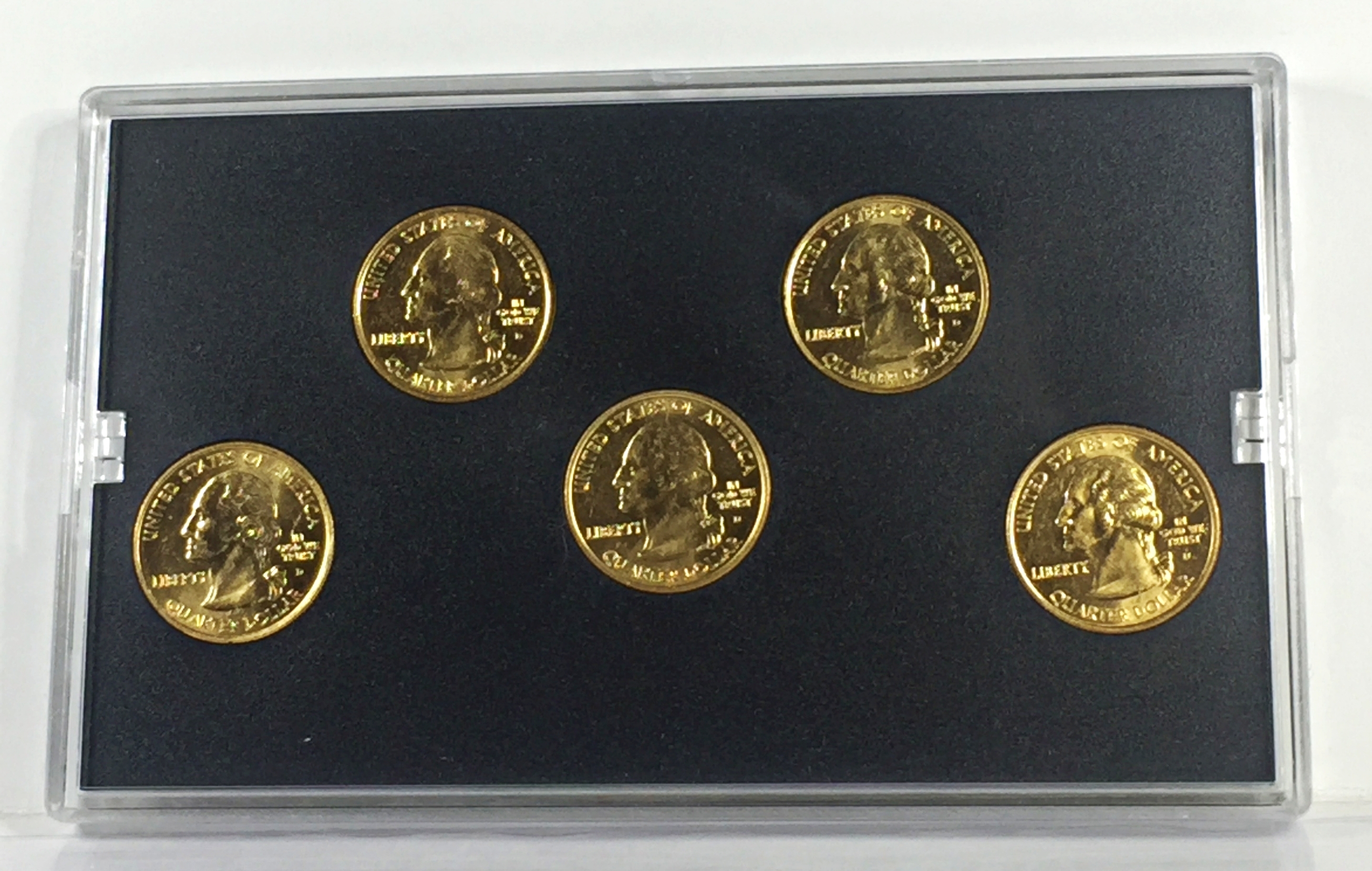 2003 24K Gold Layered Edition State Commemorative Quarter Collection*In ...