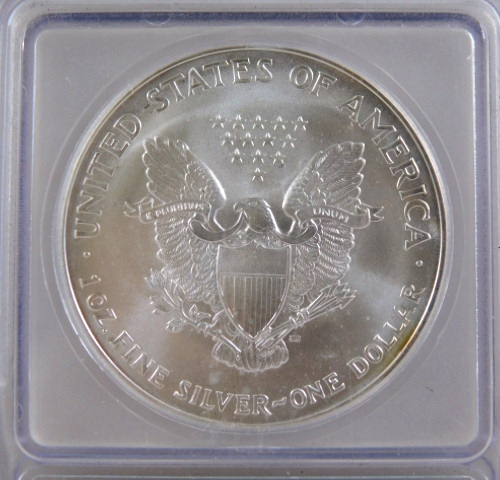 2003 American Silver Eagle*Graded MS70 by ICG*1 oz .999 Fine Silver ...
