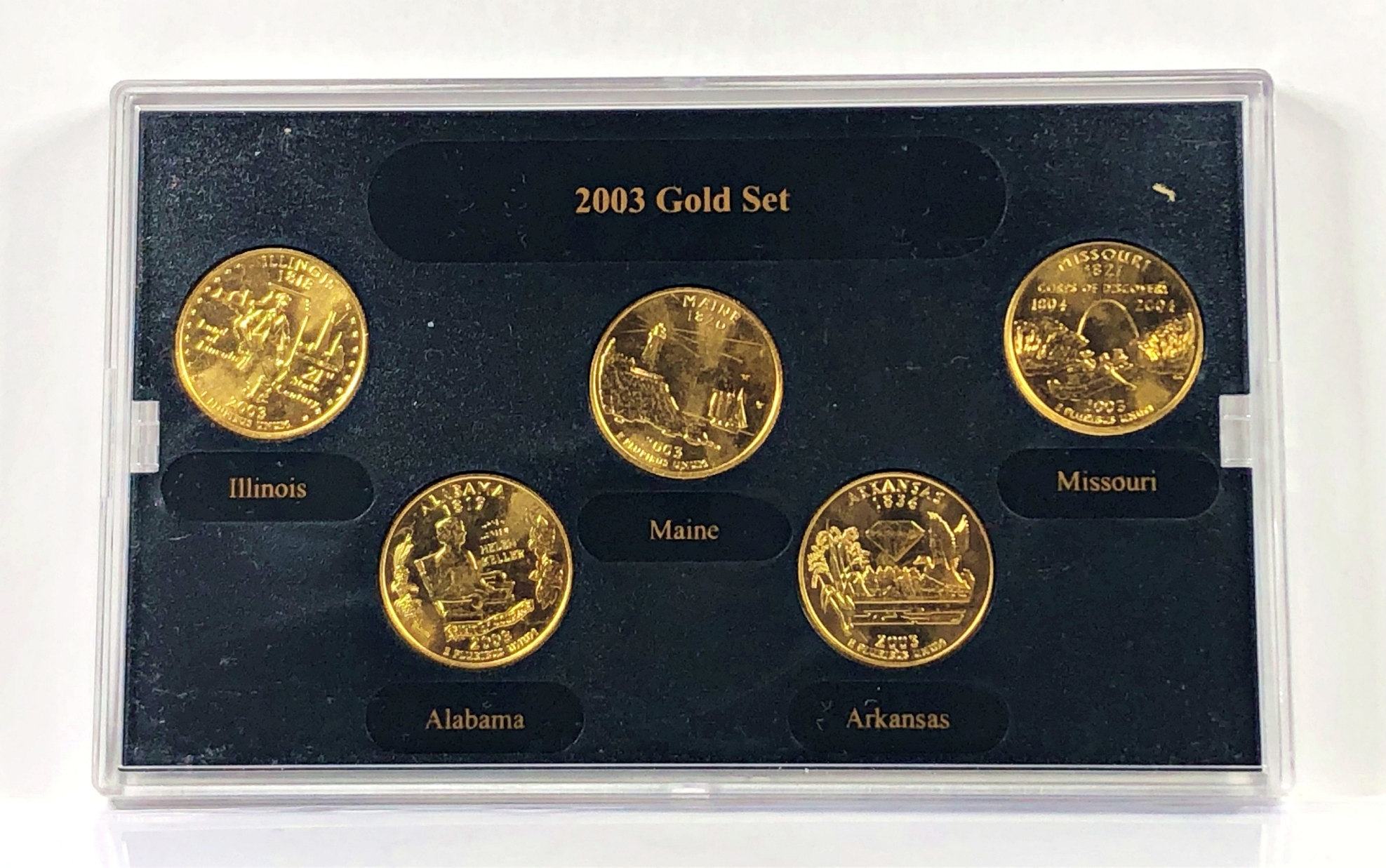 2003 Gold Edition of US Mint Commemorative Quarters*24K Gold Layered*In ...