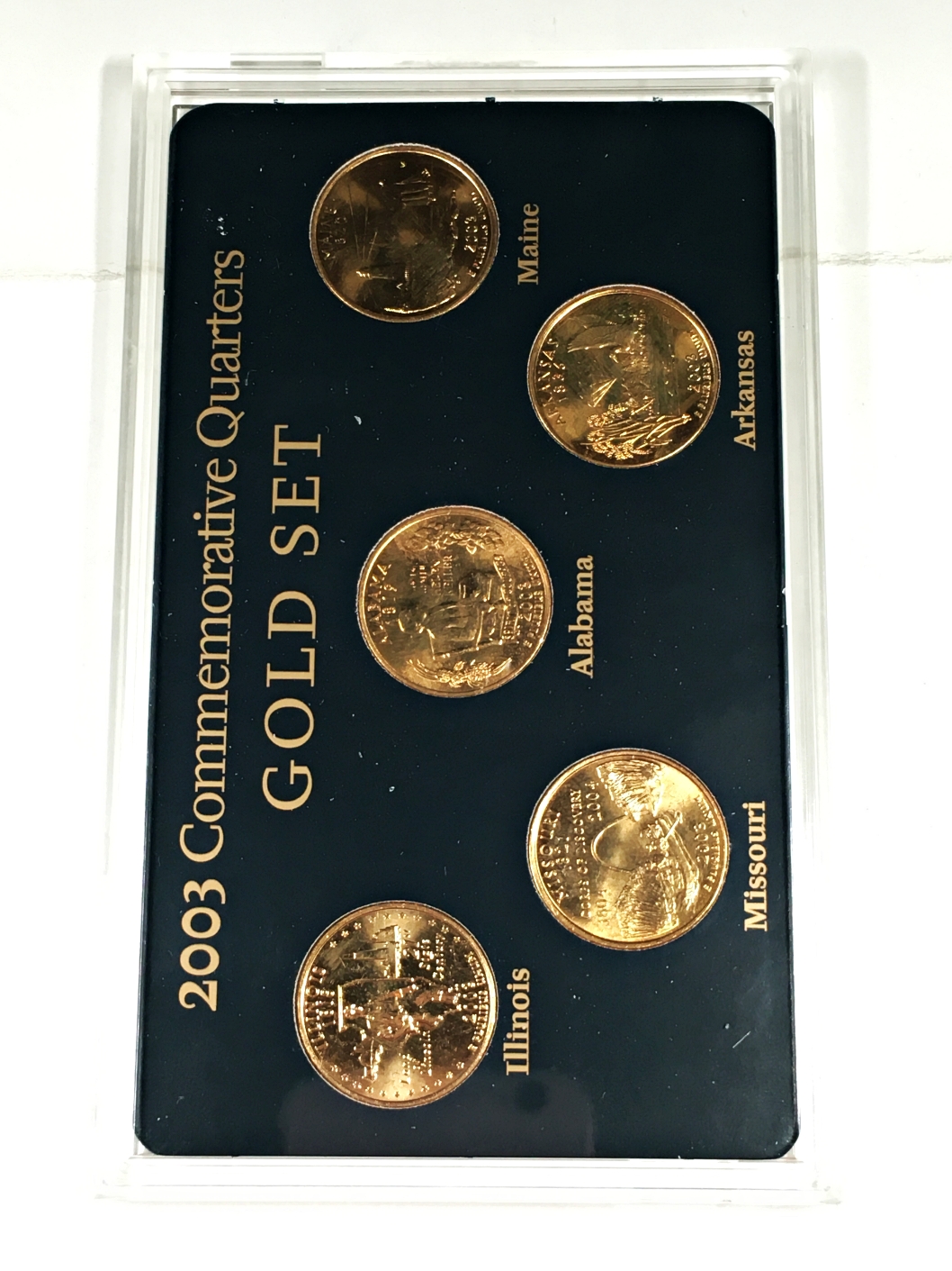 2003 Gold Layered Edition State Commemorative Quarters*In Original ...