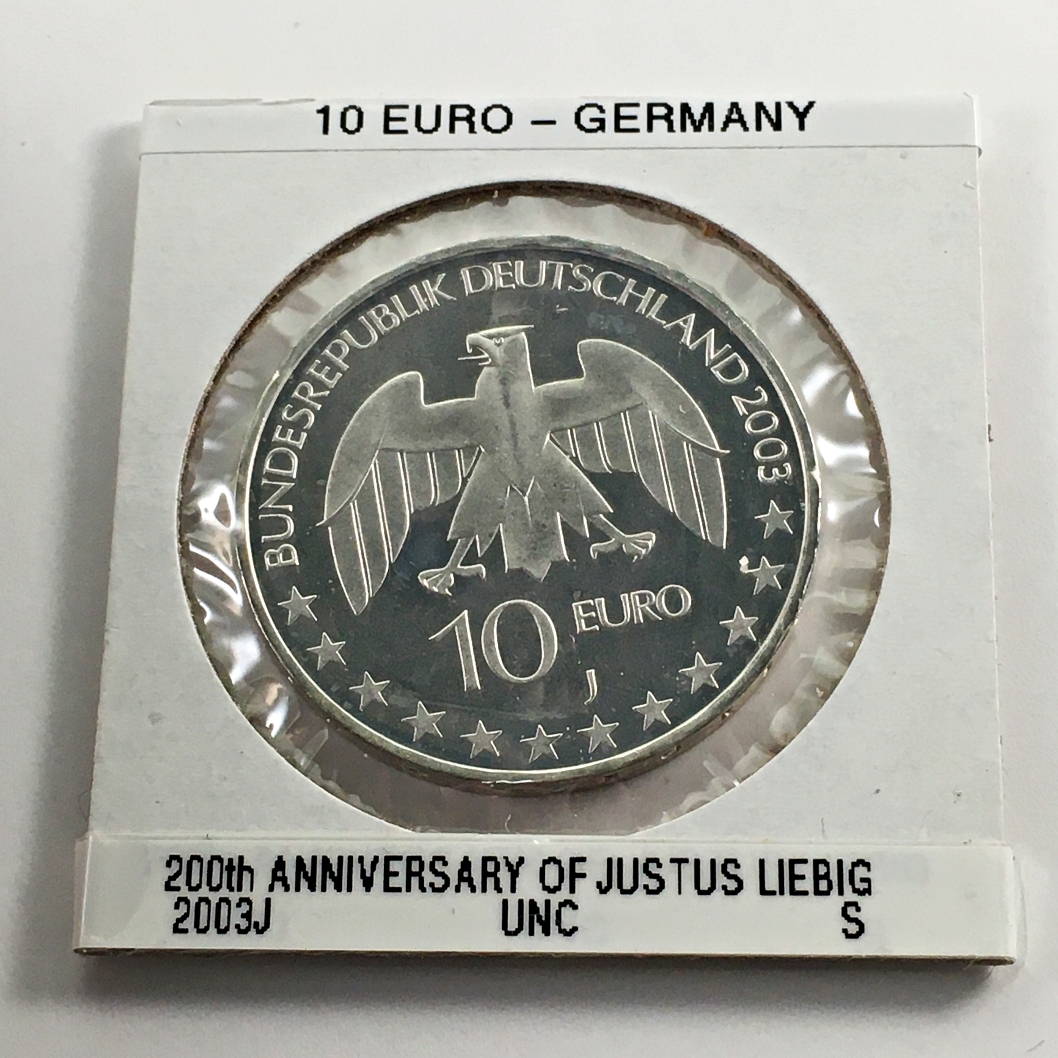 2003J Germany Silver 10 Euros 200th Anniversary of Justus Liebig ...