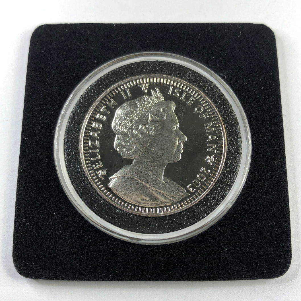 2003PM Isle of Man Proof Silver 1 Crown Two Balinese Kittens Commemorative Coin*In Protective ...