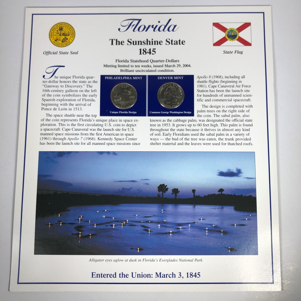 2004 Florida Commemorative State Quarters *High Grade Uncirculated ...