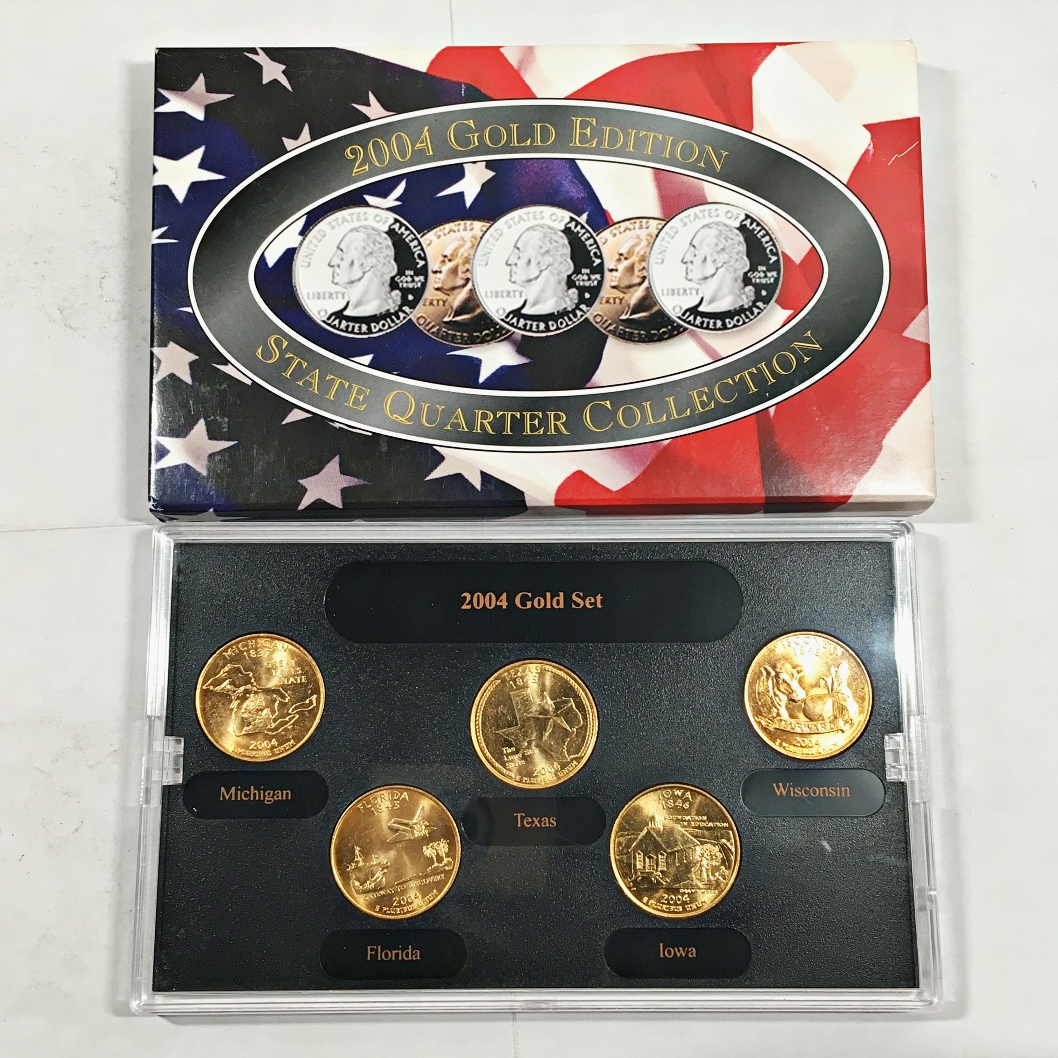 2004 Gold Edition State Quarter Collection*In Original Packaging ...