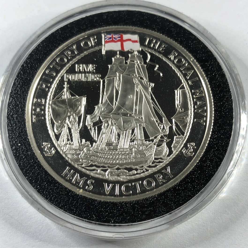 2004 Jersey Proof Silver (with colorized Flag) £5*History of the Royal ...