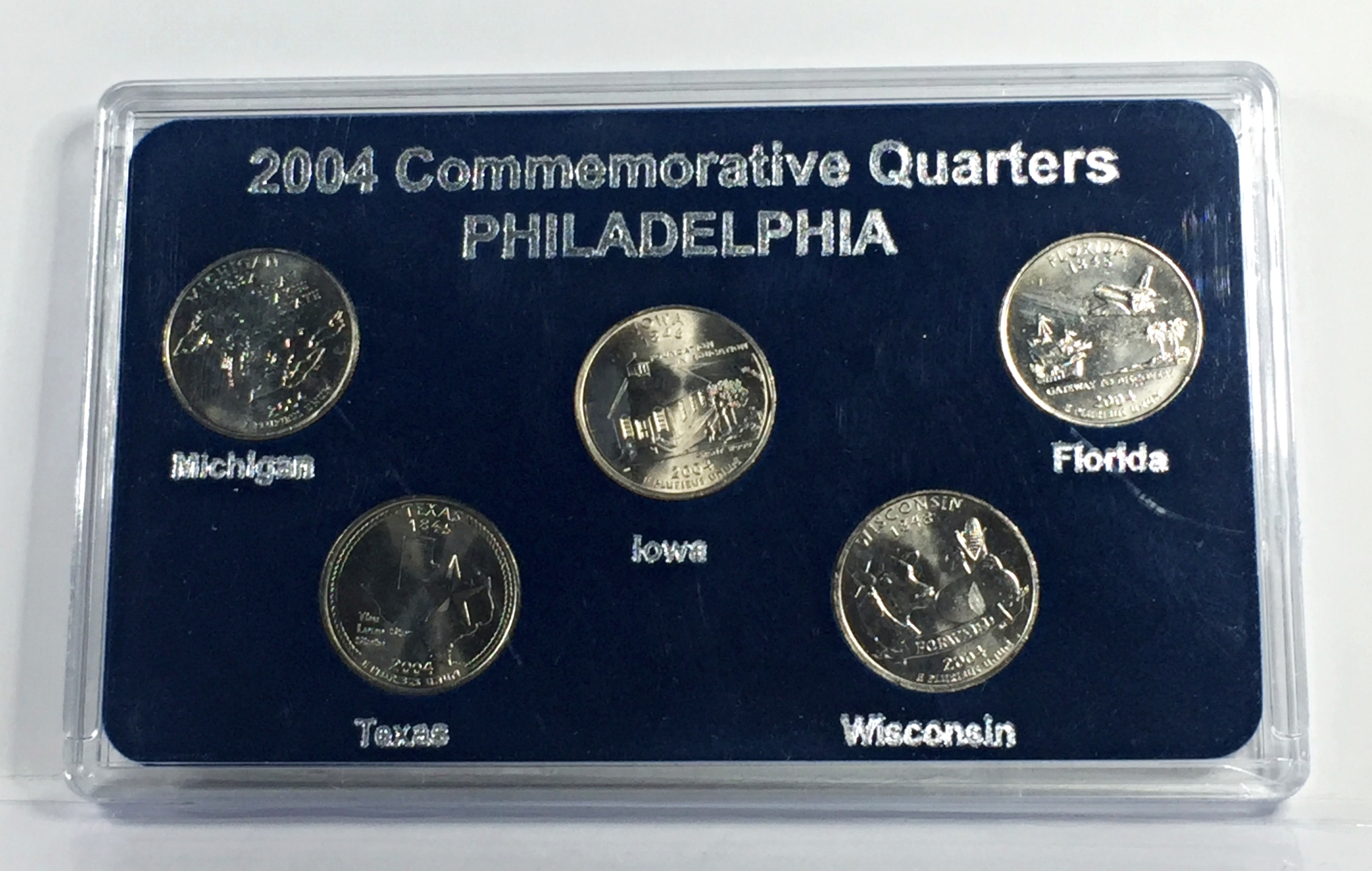 2004 Philadelphia Mint Commemorative Quarters*Uncirculated in Custom ...
