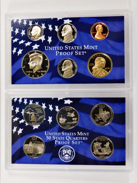 2004 United States Mint State with Quarters Proof Set*In Original Mint ...