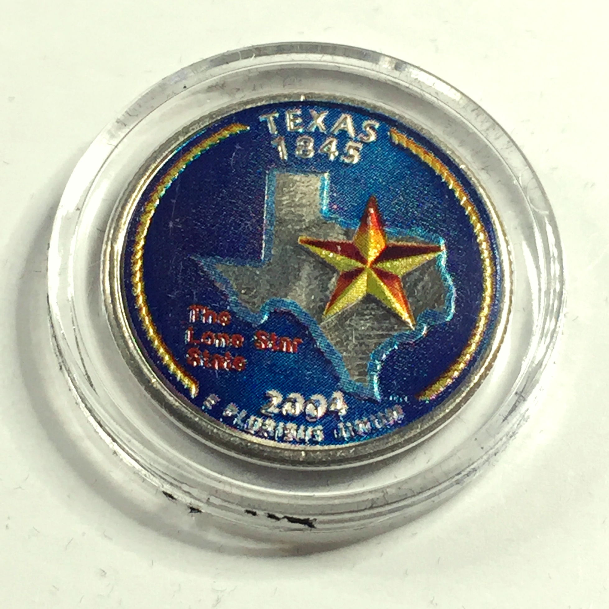 2004-P Colorized Texas State Commemorative Quarter*Specialized Coloring ...