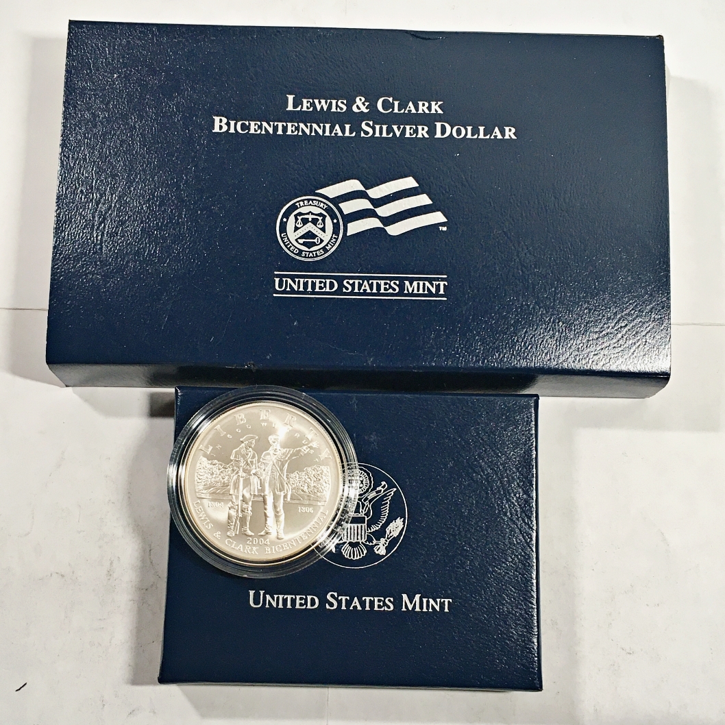 2004-P Lewis & Clark Bicentennial Commemorative Silver Dollar*US Mint ...