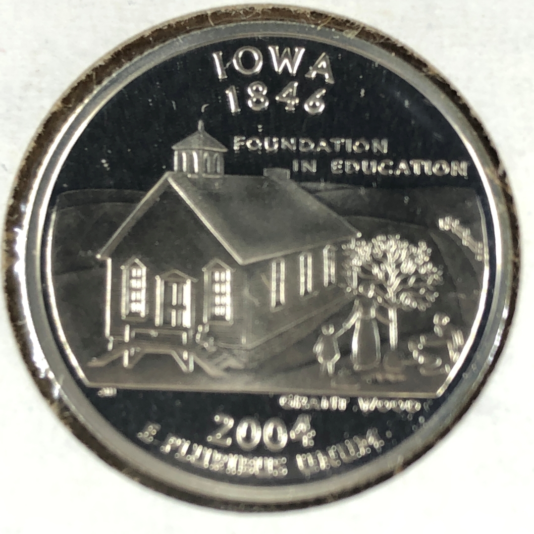 2004-S Proof Silver Iowa State Commemorative Washington Quarter*Deep ...