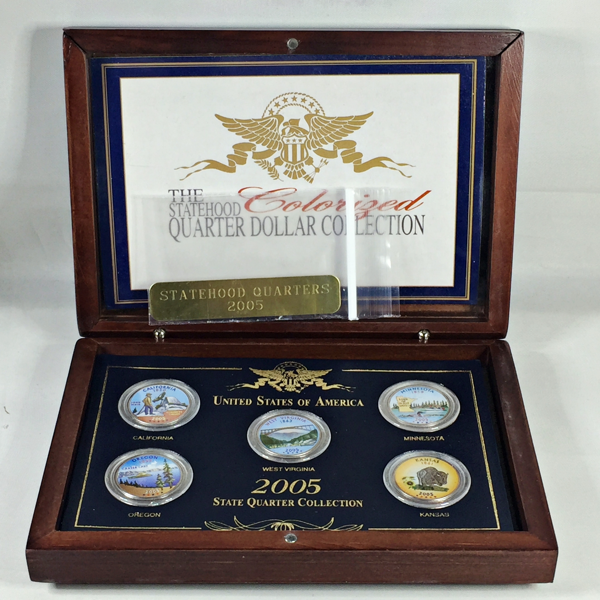2005 Colorized State Quarter Collection*In Capsules and Nice Storage ...
