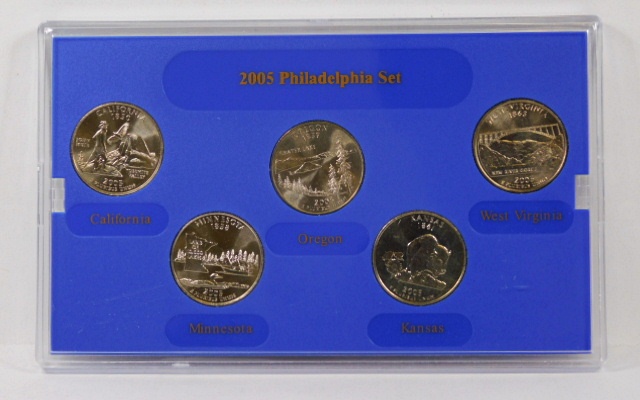2005 Philadelphia Edition of the 50 States Commemorative Quarters*Five ...