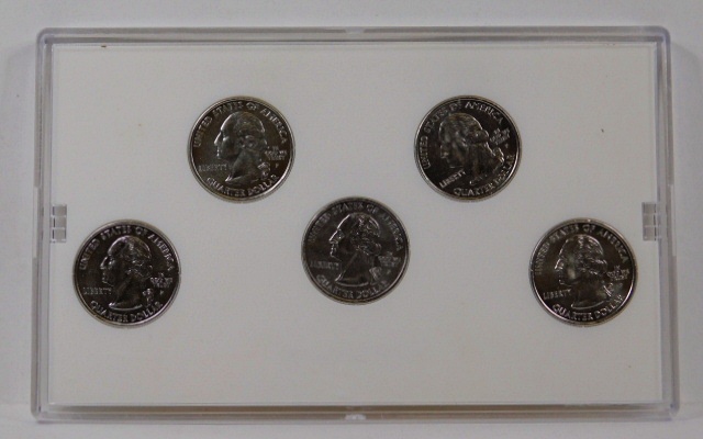 2005 Platinum Edition of the 50 States Commemorative Quarters*Five ...