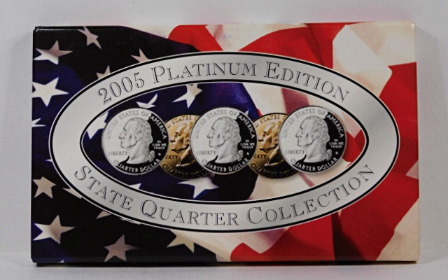 2005 Platinum Edition of the 50 States Commemorative Quarters*Five ...