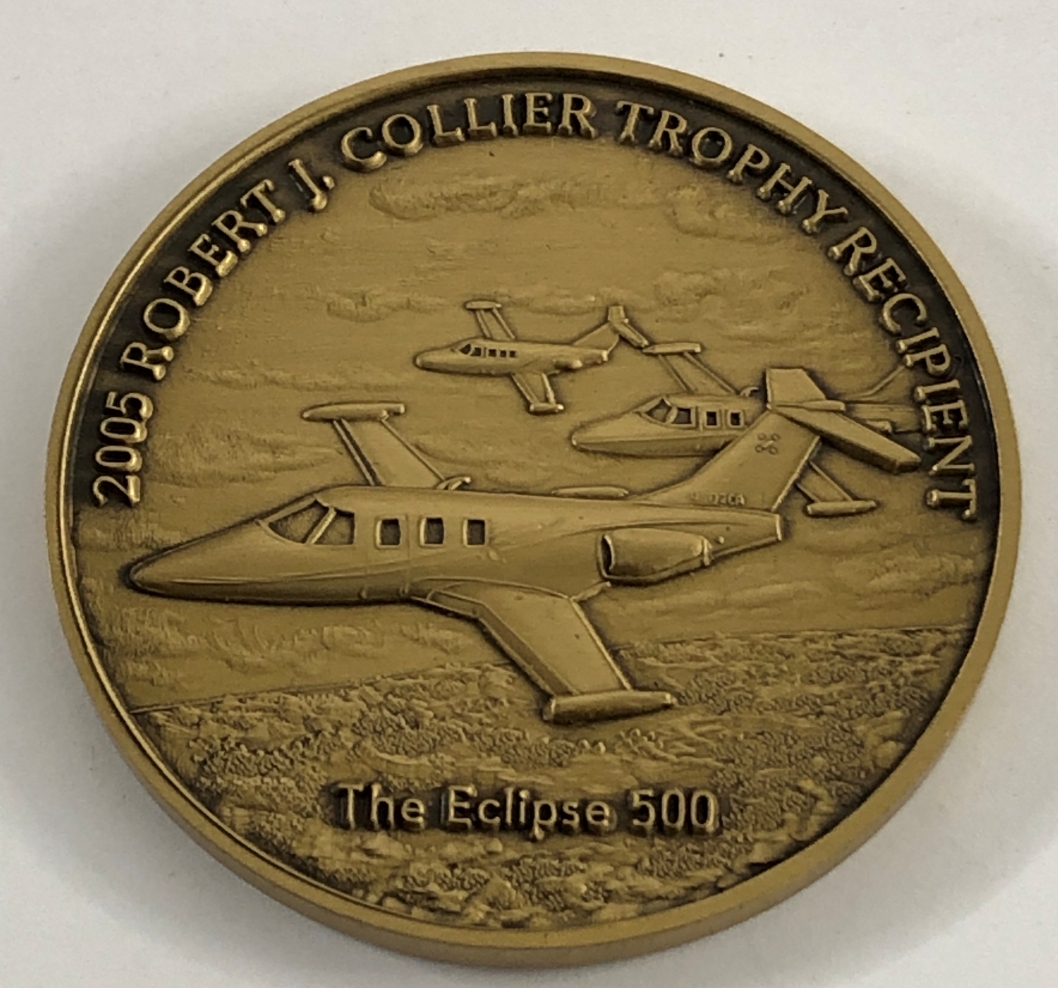 2005 Robert J. Collier Trophy Recipient Medallion from Eclipse Aviation ...