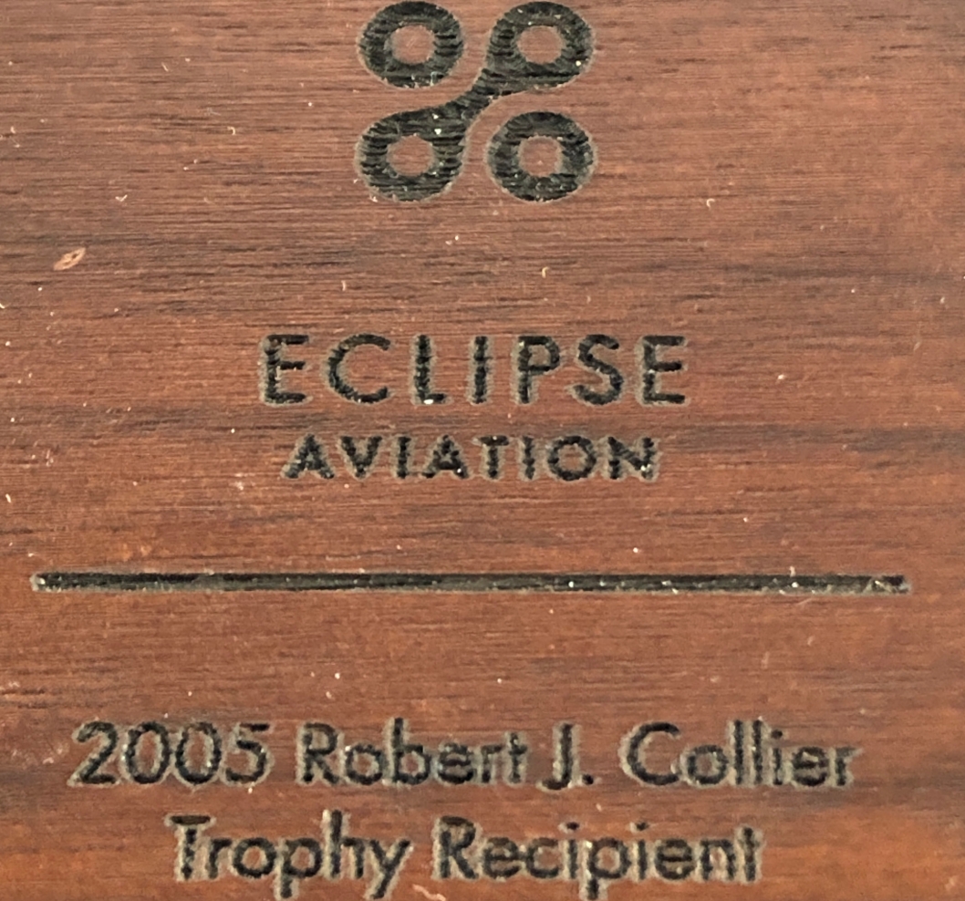 2005 Robert J. Collier Trophy Recipient Medallion from Eclipse Aviation ...
