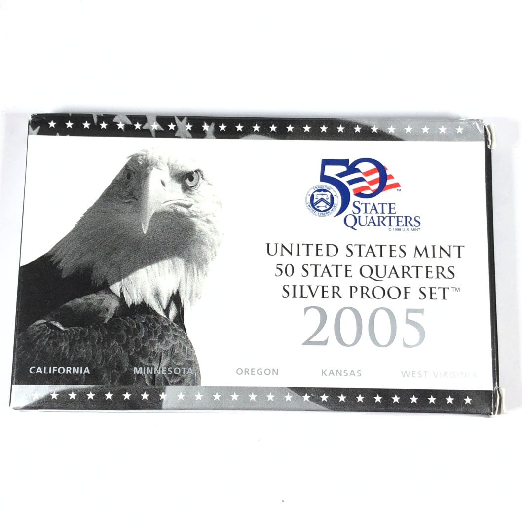 2005 United States Mint State Quarters Commemorative Silver Proof Set ...