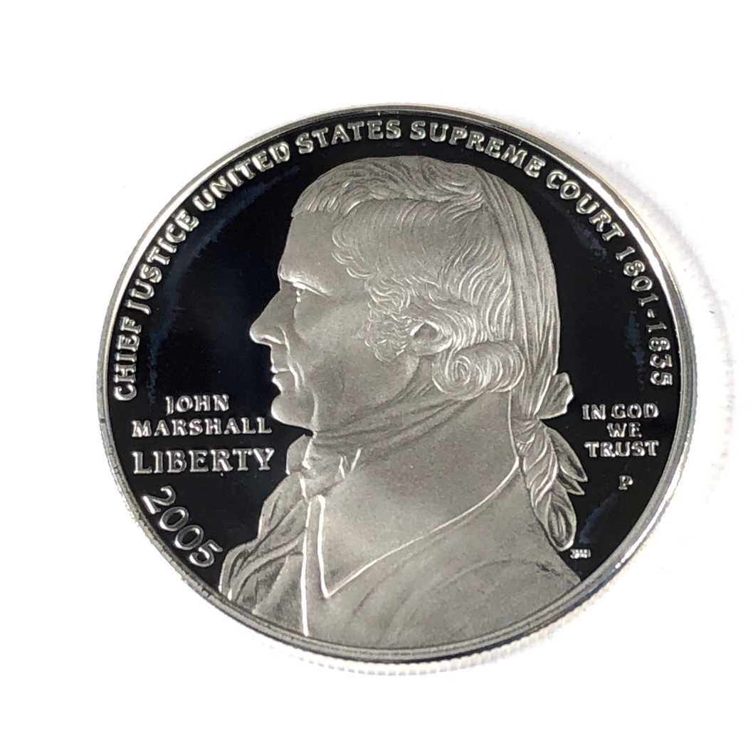 2005-P John Marshall; Chief Justice Commemorative Proof Silver Dollar ...