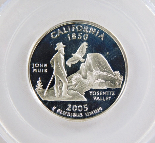 2005-S Proof Silver California State Commemorative Quarter*Graded PR69 ...