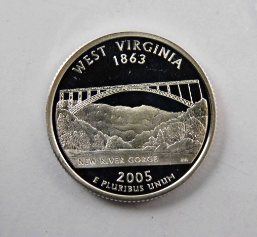 2005-S Proof Silver West Virginia State Commemorative Quarter*DCAM ...
