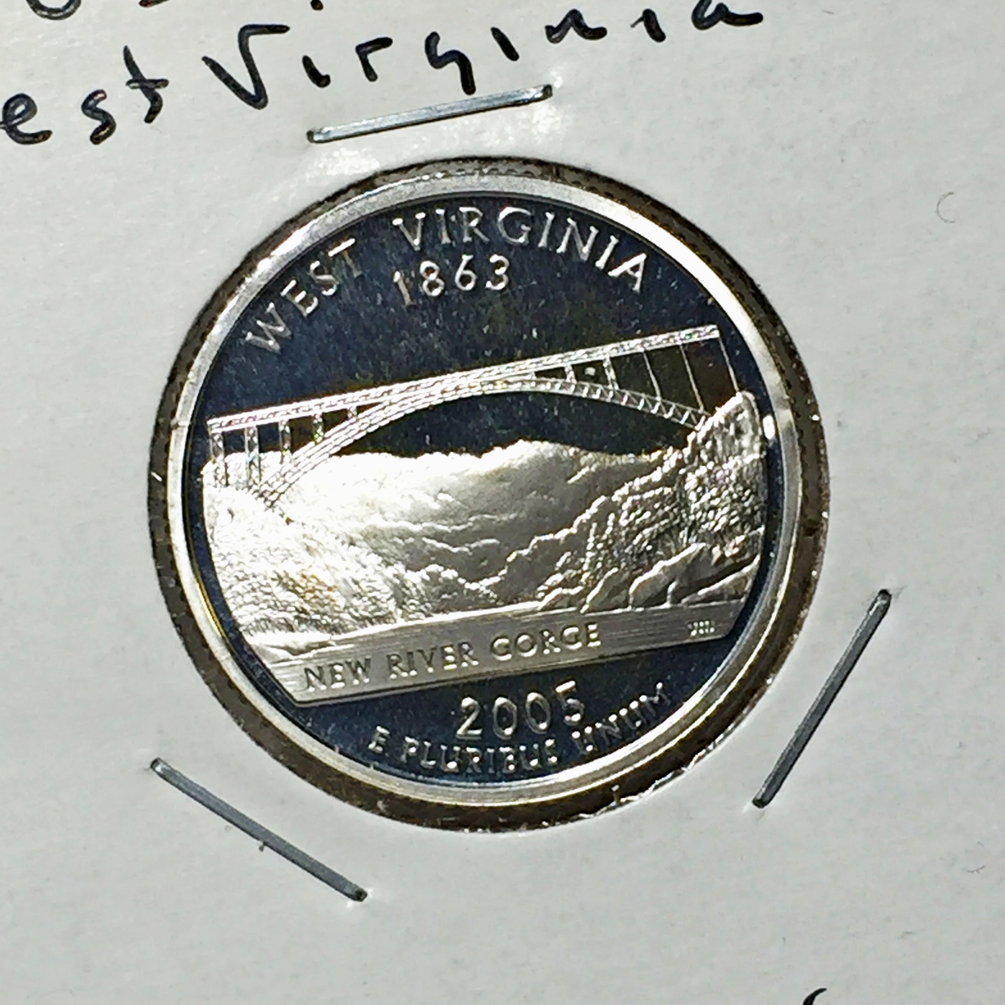 2005-S Proof Silver West Virginia State Commemorative Quarter*DCAM ...