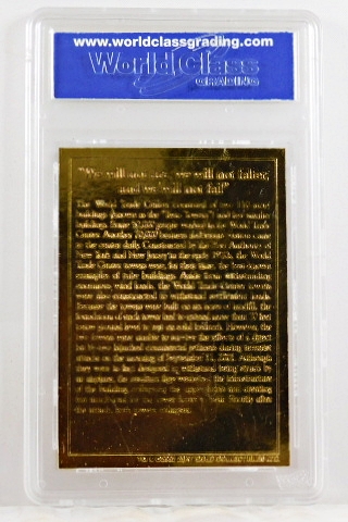 2006 23K Gold Collectibles*America's Heroes*World Trade Center 9/11*5th ...