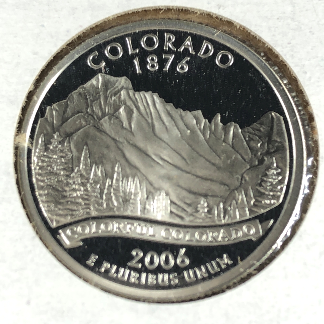 2006-S Proof Silver Colorado State Commemorative Washington Quarter ...