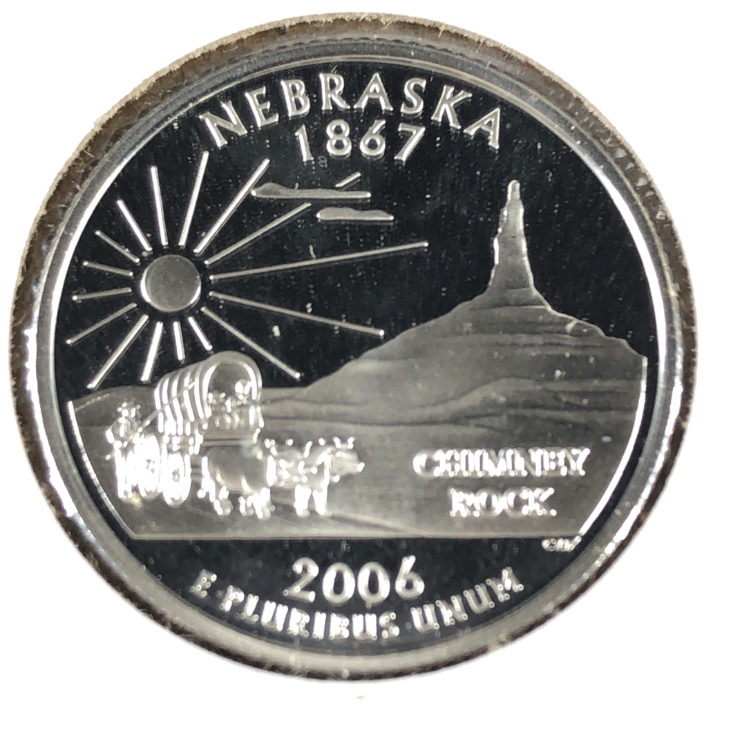 2006-S Proof Silver Nebraska State Commemorative Washington Quarter ...
