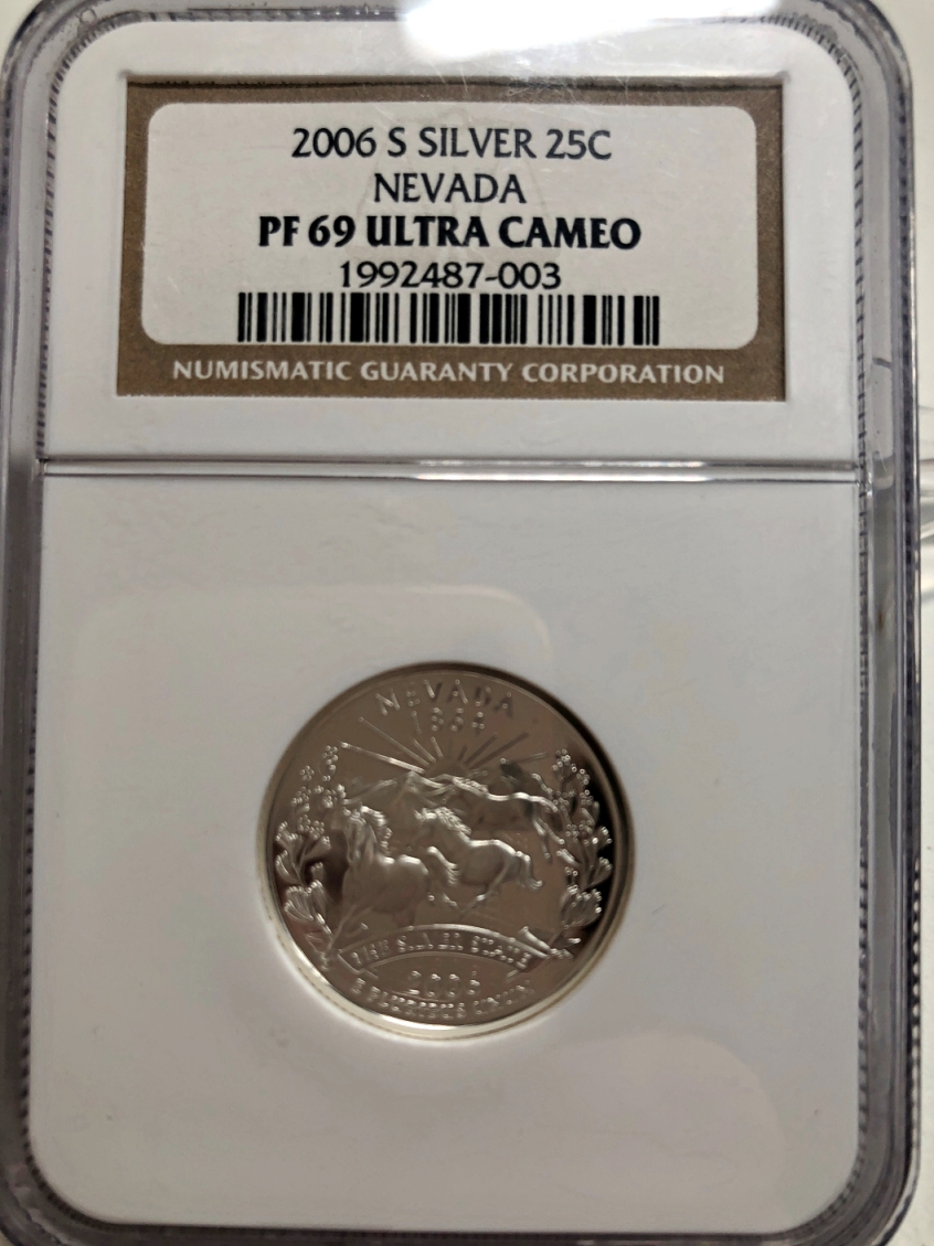 2006-S Proof Silver Nevada State Commemorative Quarter*Graded PF69 ...