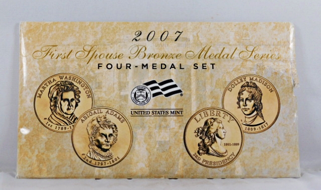 2007 First Spouse Bronze Medal Series Four Medal Set*In Original Mint ...
