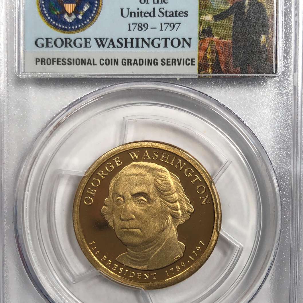 2007 S George Washington Presidential Dollar Graded Proof 69 *Deep ...