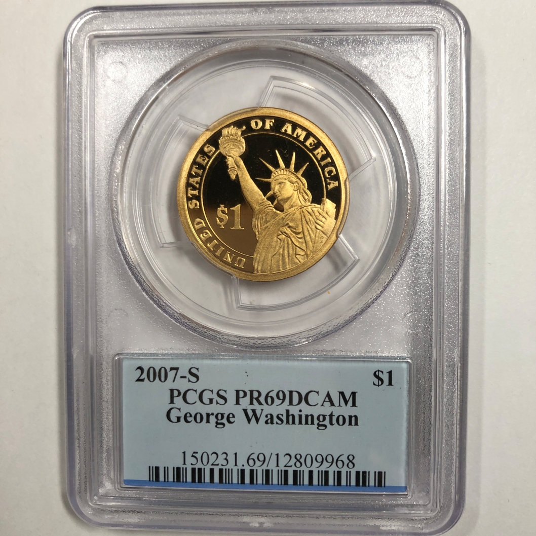 2007 S George Washington Presidential Dollar Graded Proof 69 *Deep ...