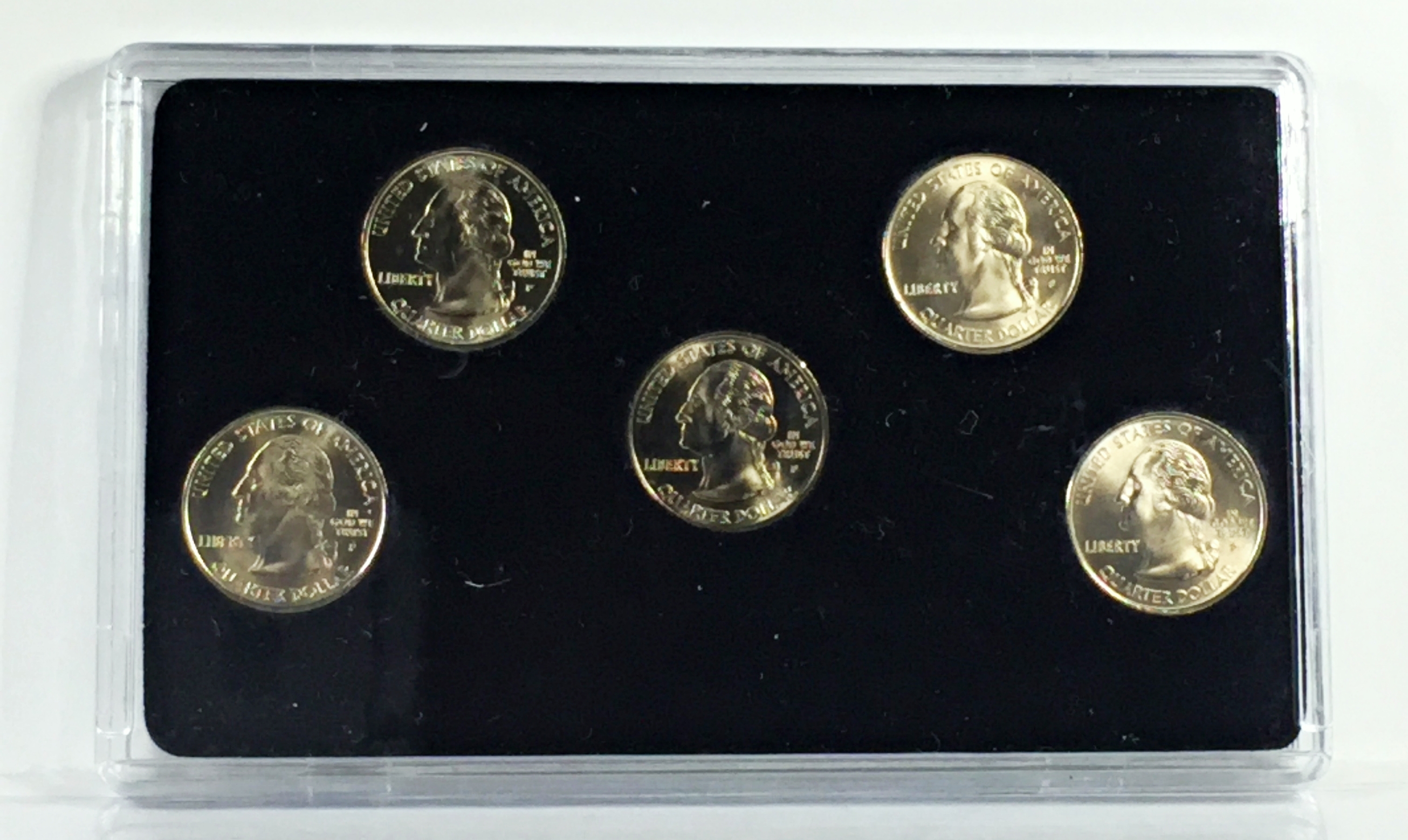 2007 Satin Finish Edition Commemorative State Quarters*In Custom Holder ...