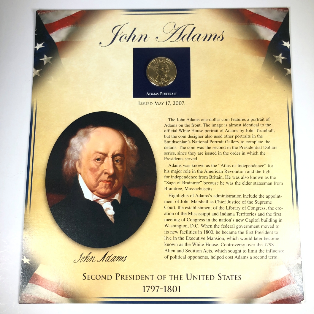 2007-P John Adams Presidential Commemorative Dollar*Encased in ...