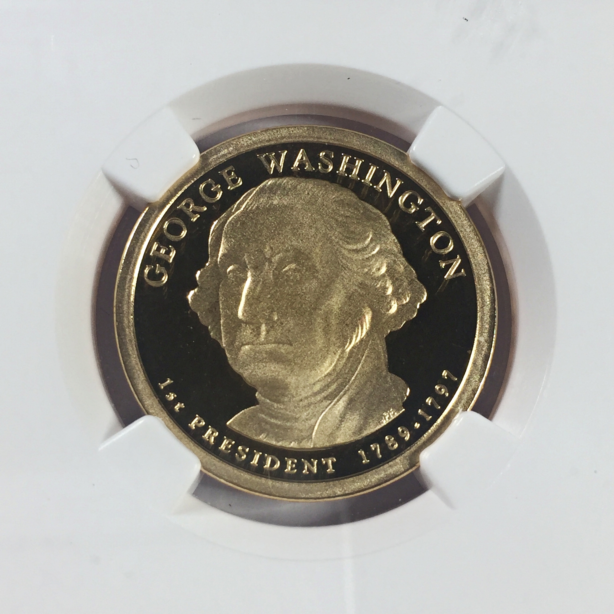 2007-S Proof George Washington Commemorative Presidential Dollar*Graded ...