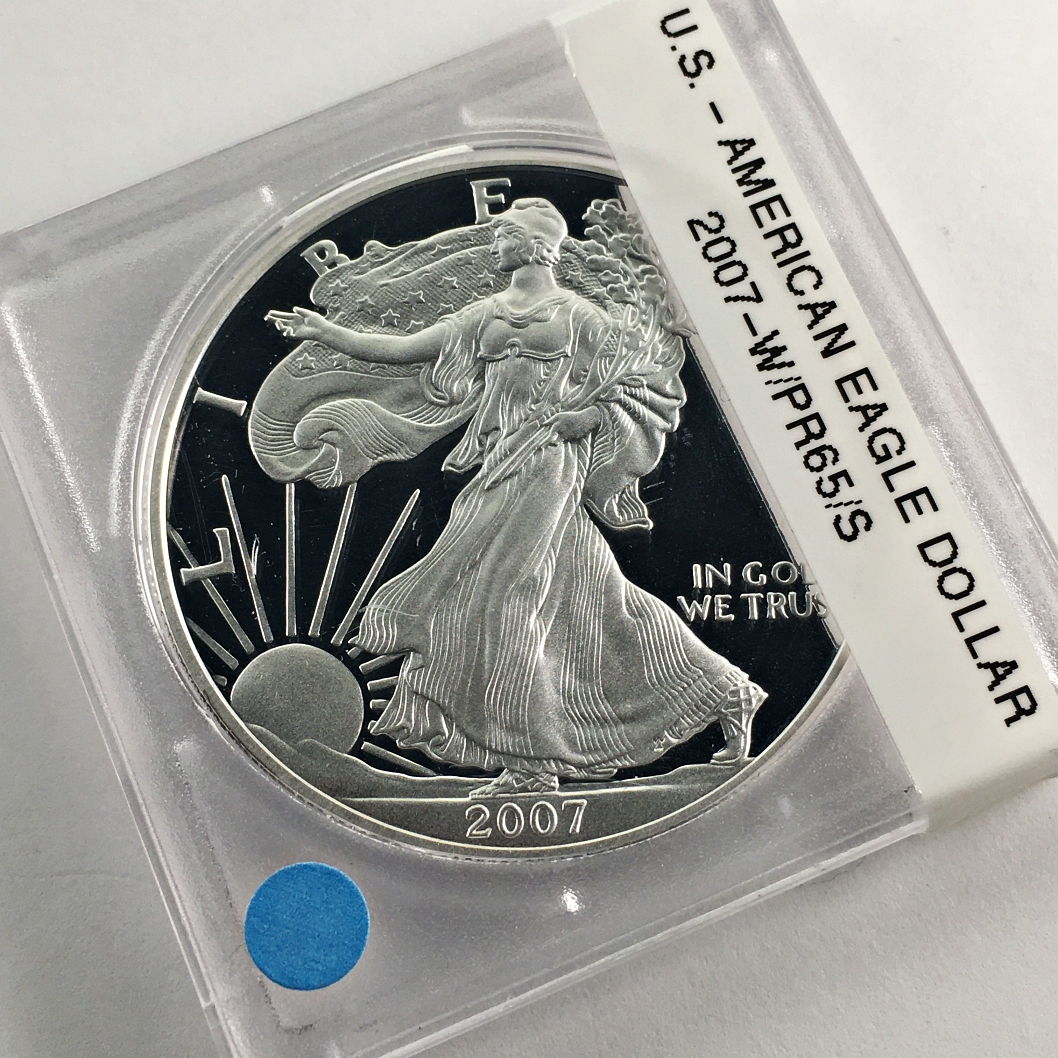2007-W American Proof Silver Eagle*Deep Cameo*1oz .999 Fine Silver*In ...