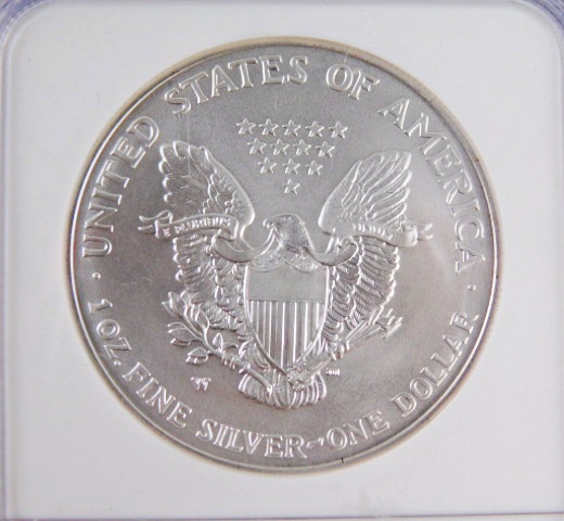 2007-W American Silver Eagle*Graded MS69 by NGC*Struck at West Point Mint*1oz .999 Fine Silver ...
