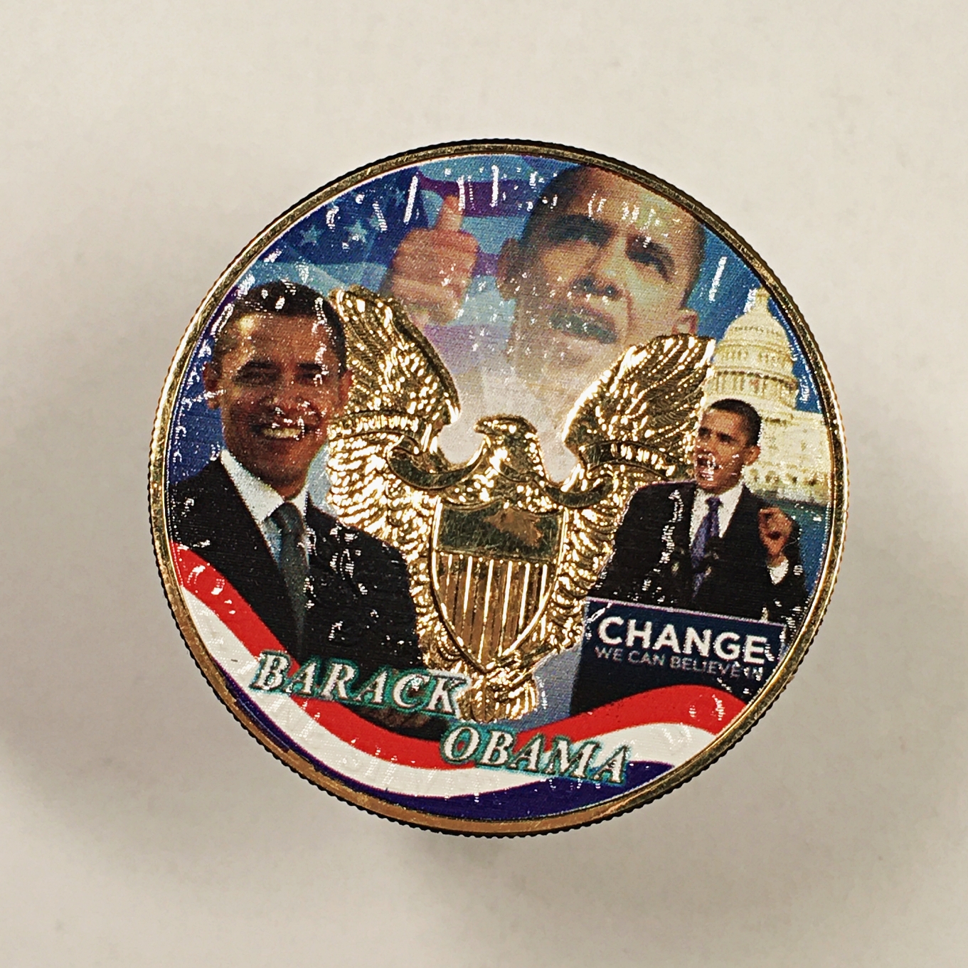2008 Colorized w/ 24K Proof Gold Layering American Silver Eagle*1oz ...